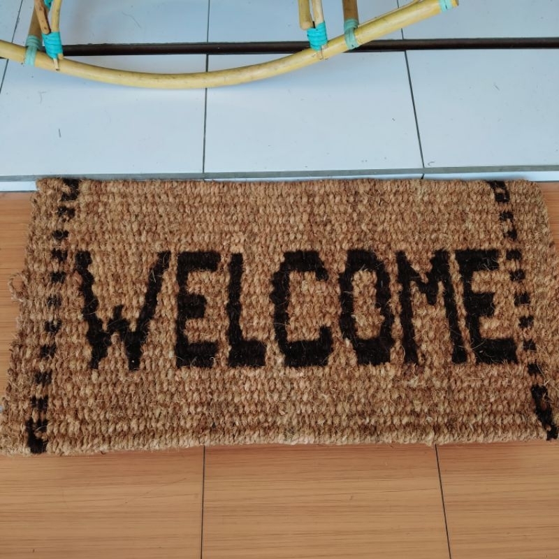 Jual KESET MOTIF WELCOME UKURAN 100X50 | Shopee Indonesia