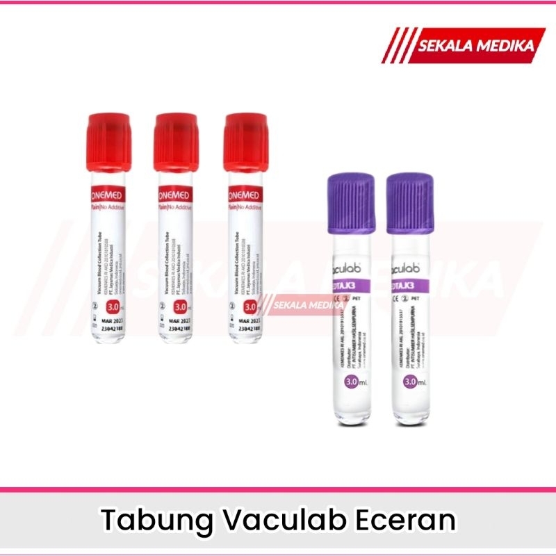 Jual Vacutube EDTA & Plain 3Ml Tabung Untuk Sample Darah / Satuan S5 ...