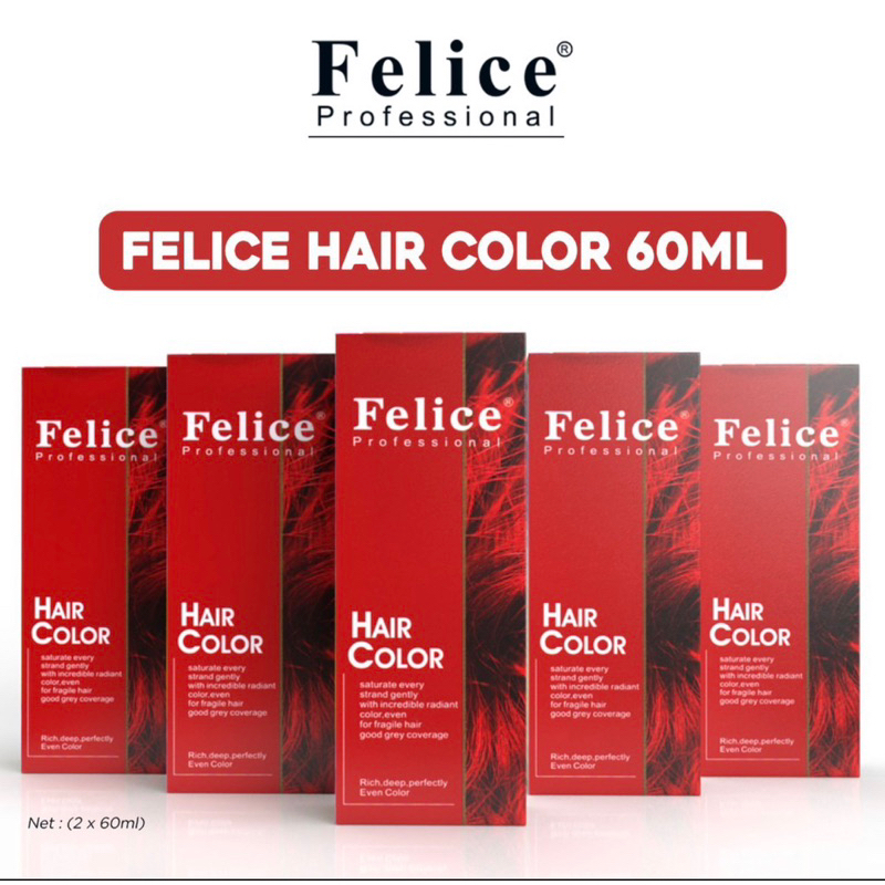 Jual Felice Hair Color MERAH 60ML Professional | Shopee Indonesia