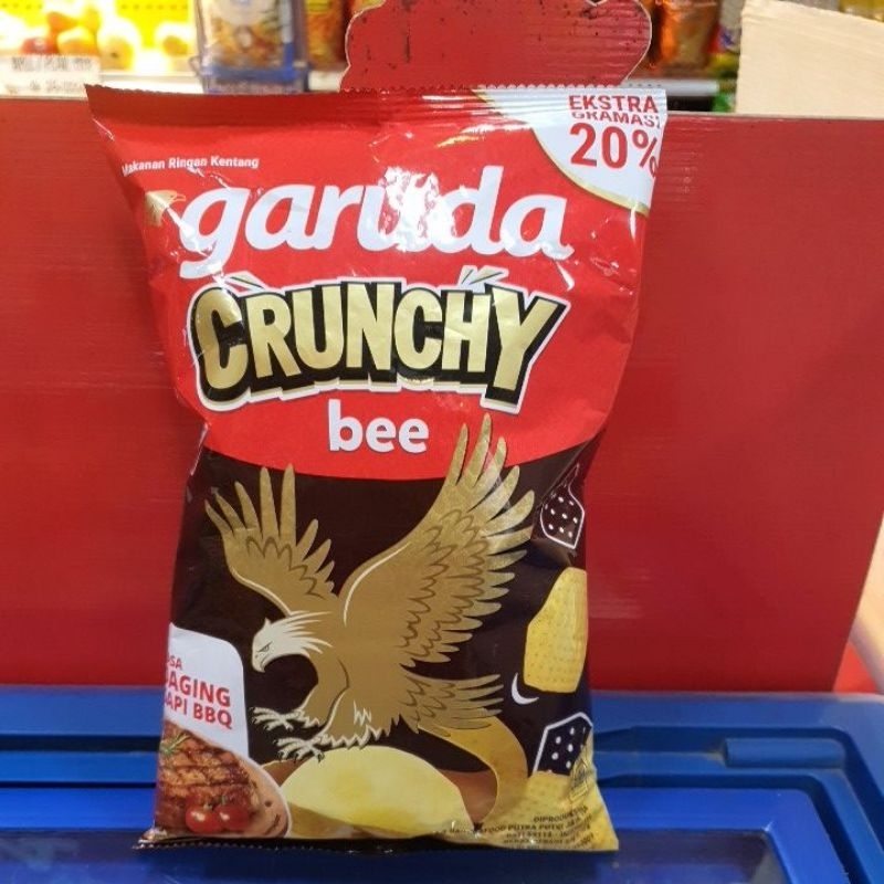 Jual Garuda Crunchy Bee Edition Rasa Daging Sapi BBQ 58gr+12gr | Shopee ...