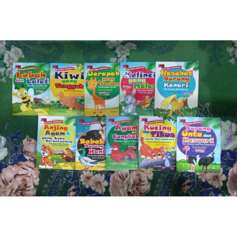 Jual BUKU FABEL CERITA ANAK DAN DONGENG BINATANG BILINGUAL UKURAN BESAR ...
