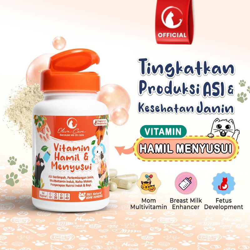 Jual Olive Care Ecer Vitamin Kucing Hamil dan Menyusui Untuk ...