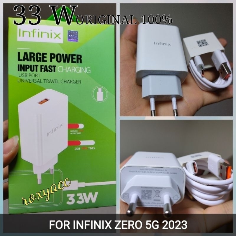 Jual CHARGER INFINIX ZERO 5G 2023 FAST CHARGING 33 WATT / 33W USB TYPE ...