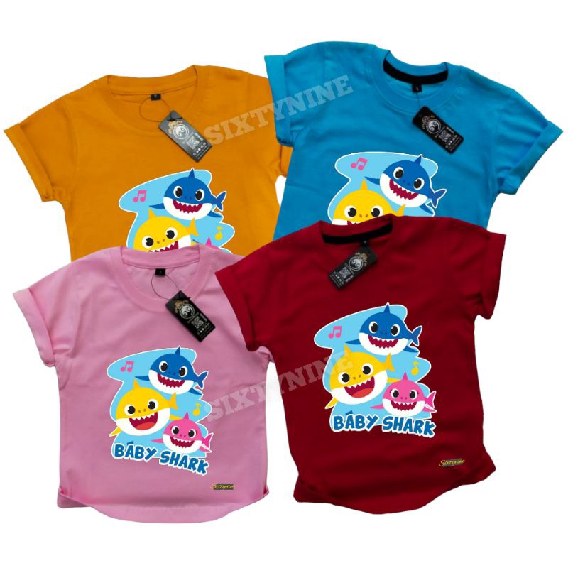 Jual Baju Kaos Atasan Anak Motif Baby Shark lucu | Shopee Indonesia