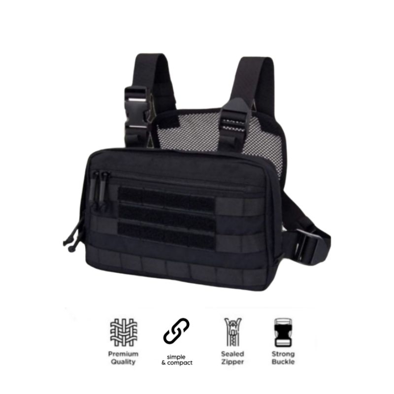 Jual Armystore - Chestbag Tas Dada velcro Black | Shopee Indonesia