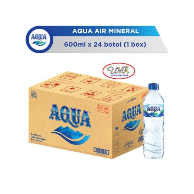Jual Aqua 600ML 1 Dus / Aqua sedang 1 karton isi 24 botol | Shopee Indonesia