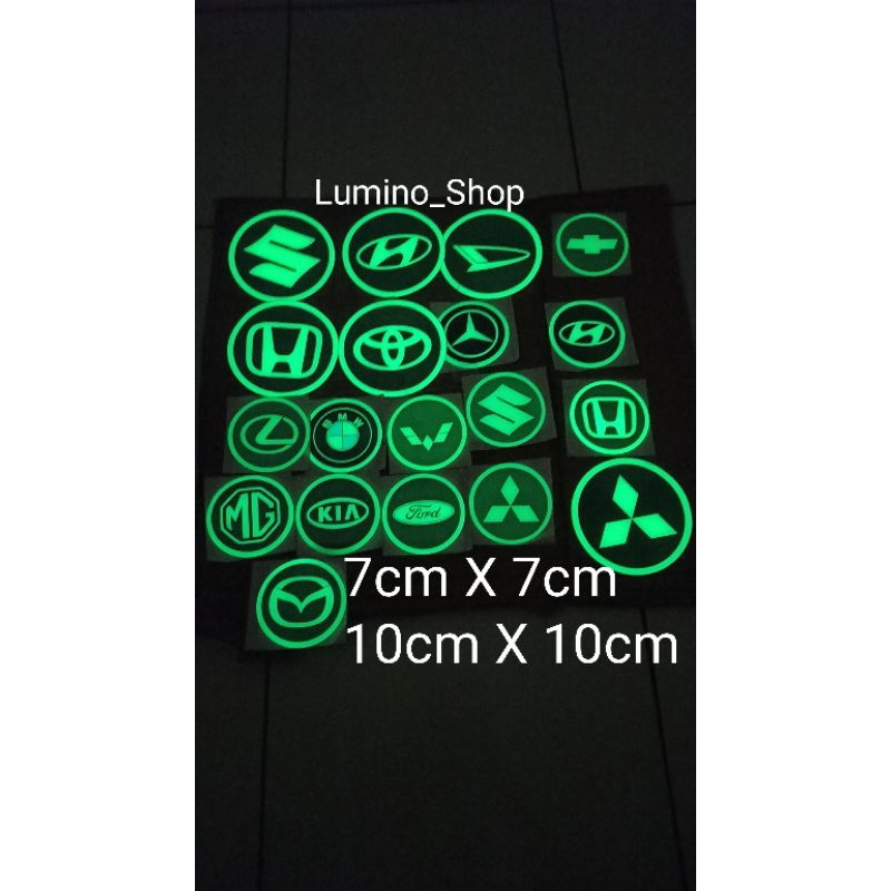Jual Stiker Emblem LOGO Timbul Luminous Glow in The Dark Neon Hijau ...