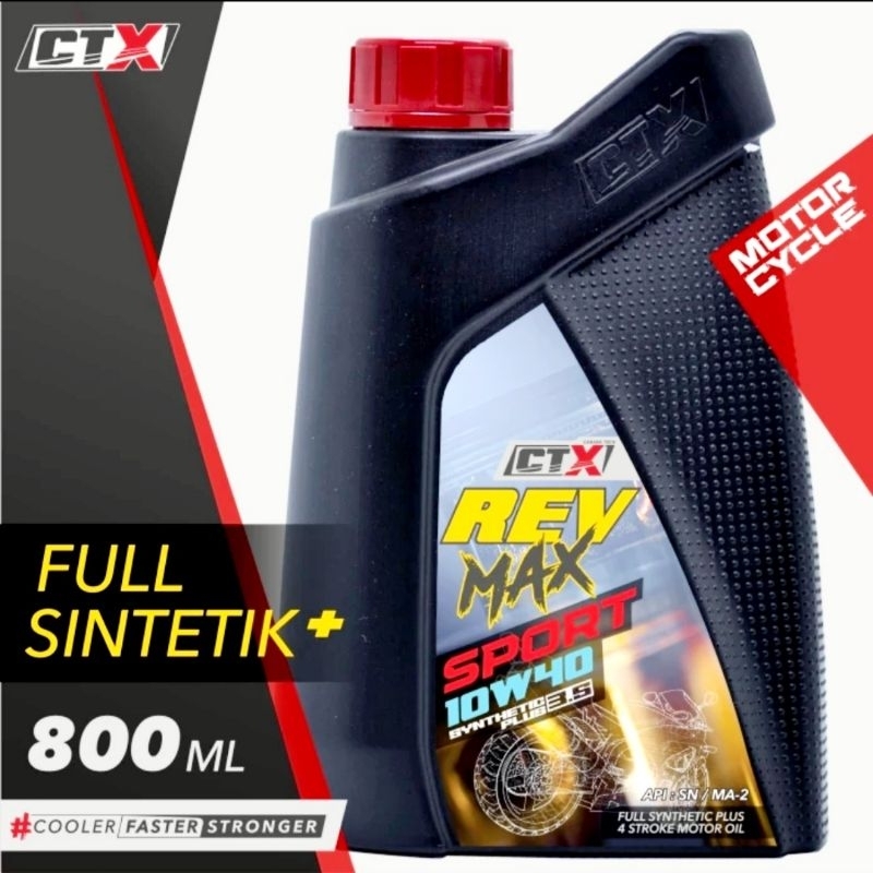 Jual CTX Rev Max Sport 10w40 -oli full sintetik 800-1200ml | Shopee ...