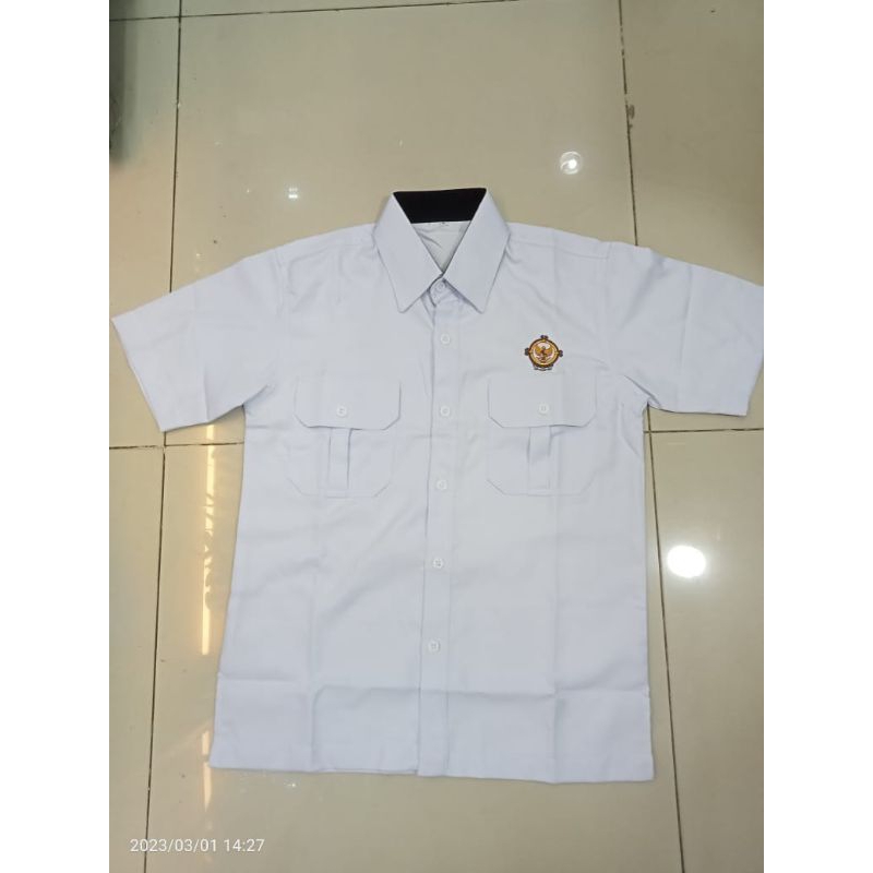 Jual kemeja BPK-RI kerah hitam tanpa pangkat | Shopee Indonesia
