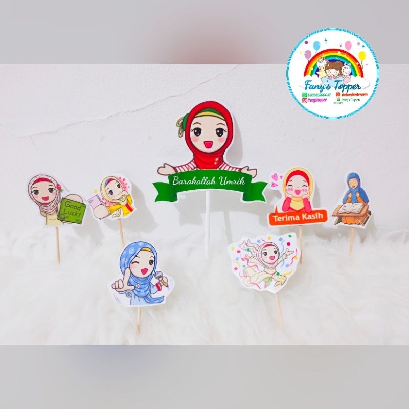 Jual Topper Barakallah Umrik Topper tart Topper pudding hiasan kue ...