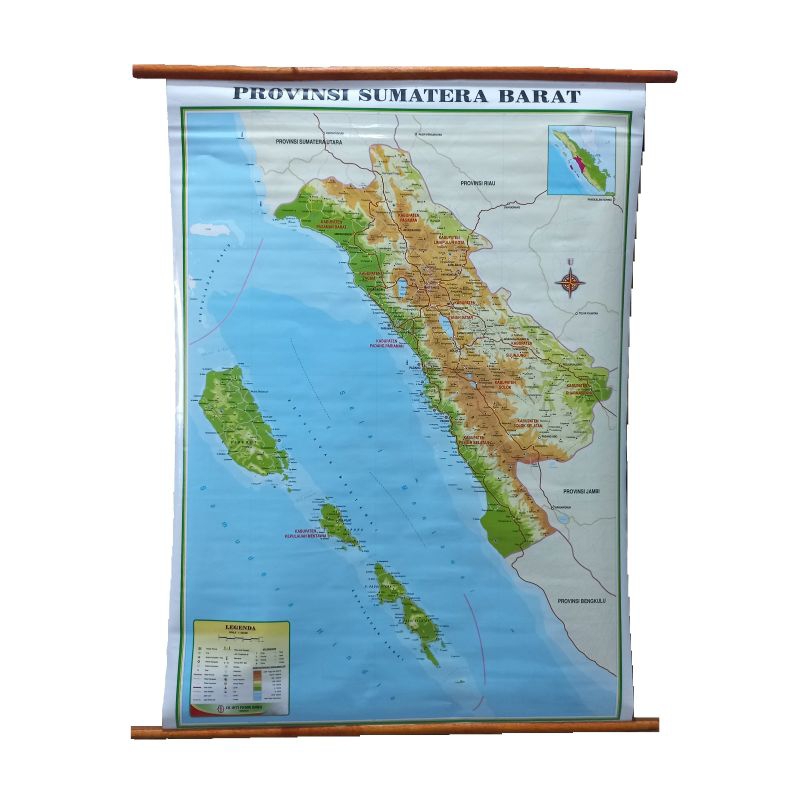 Jual Peta Provinsi Sumatera Barat Bingkai Dan Peta Provinsi Sumatera ...
