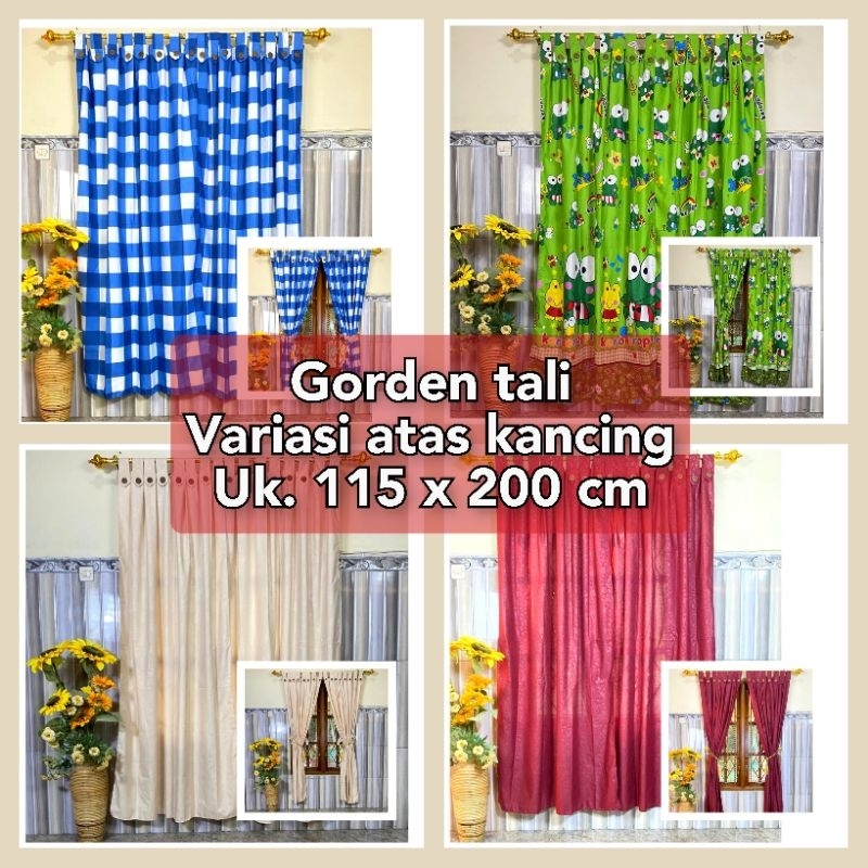 Jual GORDEN TALI PEREKAT VARIASI KANCING UKURAN 115 x 200 CM | Shopee ...