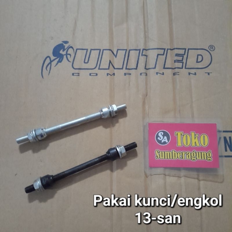 Jual As depan sepeda mini baut 13-san as depan sepeda anak2 mur 13-san ...