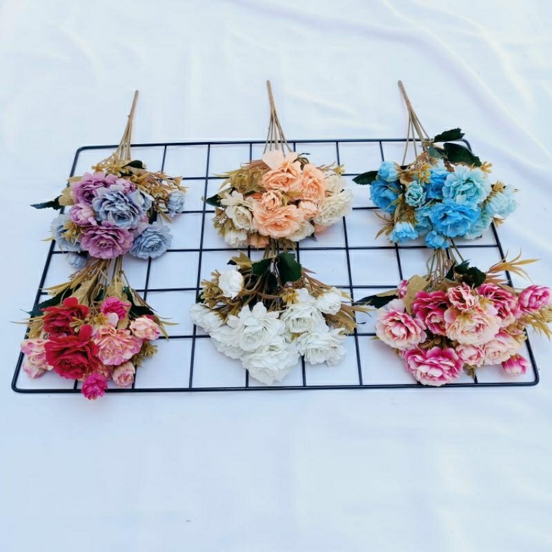 Jual BUNGA MAWAR PEONY ARTIFICIAL PERTANGKAI AF031 | Shopee Indonesia