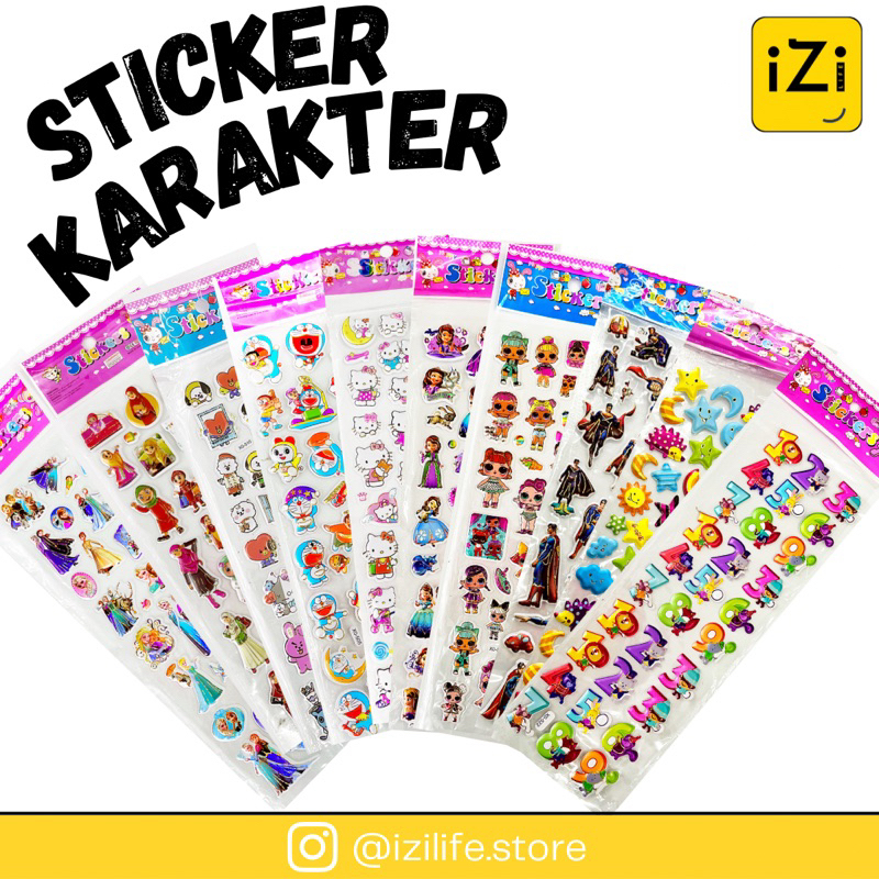 Jual Sticker Karakter Frozen Sofia The First LOL Muslimah Angka Abjad ...