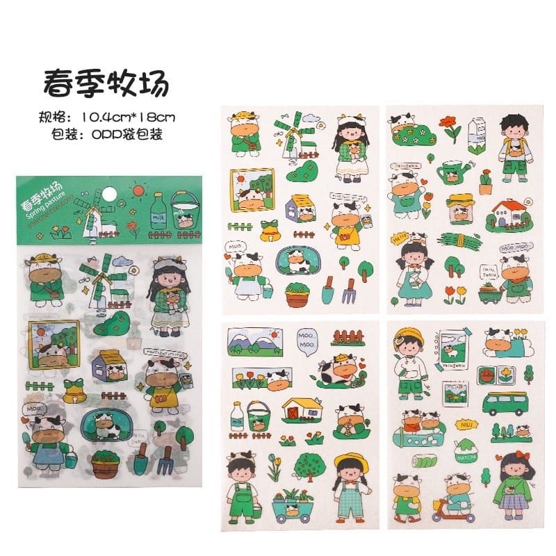 Jual KIYOWO 4 LEMBAR SET STICKER WATERPROOF ABOUT GIRL DAILY | Shopee ...