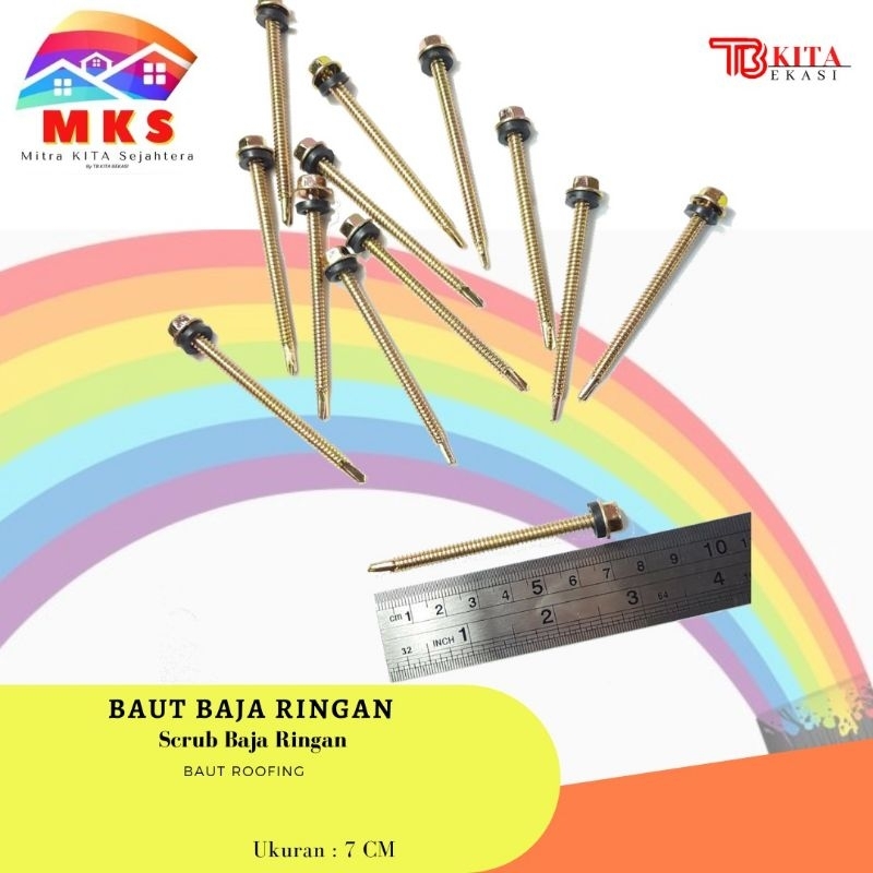 Jual BAUT BAJA RINGAN 12 x 70 (7cm) / BAUT ROOFING 12 x 70 (7cm ...