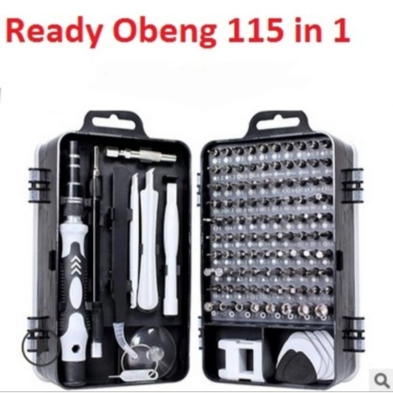 Jual OBENG SET 115 IN 1 OBENG SET SERVIS HP LAPTOP ELEKTRONIK | Shopee Indonesia