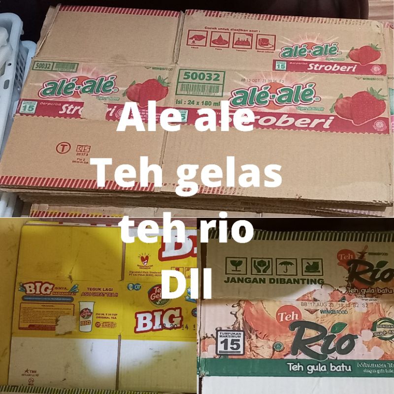 Jual dus bekas ale ale, dus bekas teh rio, dus bekas teh gelas | Shopee ...