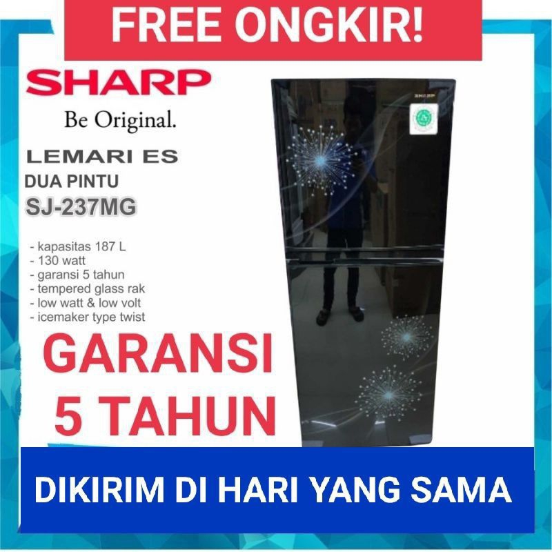 Jual KULKAS 2 PINTU SHARP SJ237MG SJ 237 MG SJ 237 MG | Shopee Indonesia