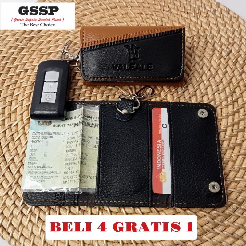 Jual Dompet STNK gantungan kunci (Beli 4 gratis 1) dompet stnk mobil motor keren 3 lipat 3 ...
