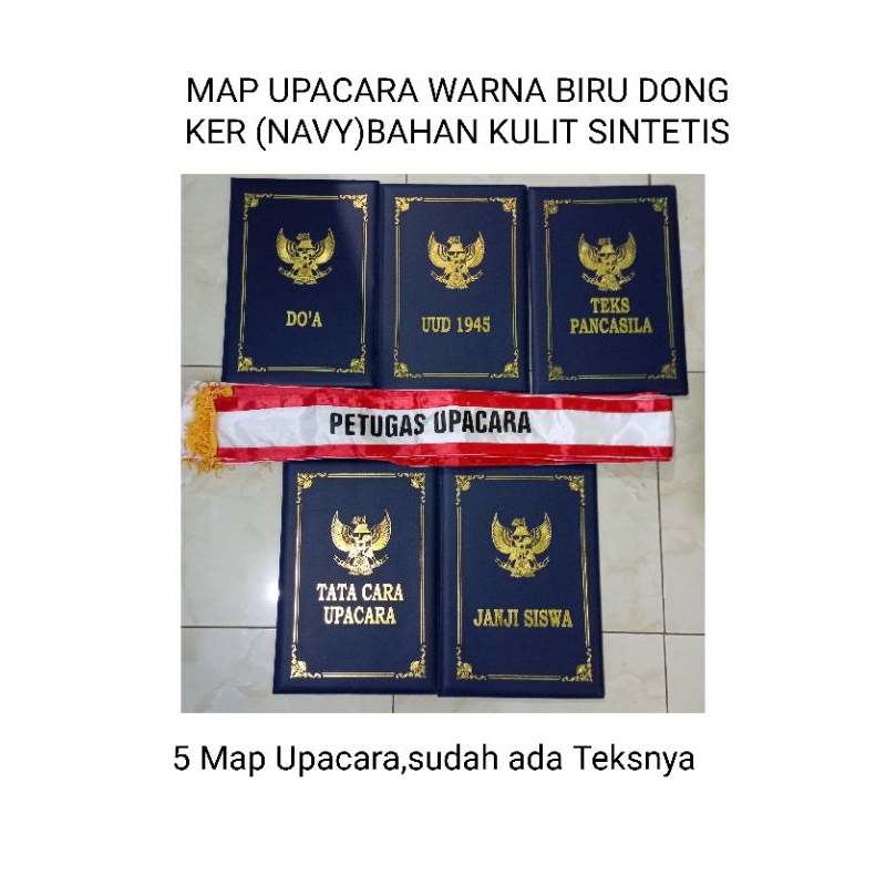 Jual PAKET 5 MAP BINGKAI UPACARA BENDERA WARNA NAVY SUDAH ADA TEKSNYA ...