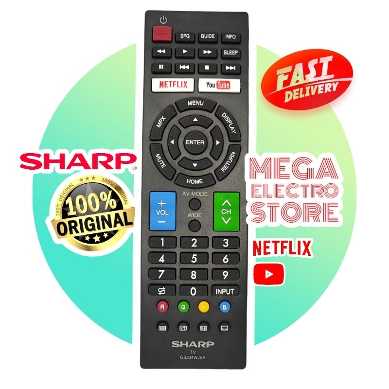 Jual REMOTE SHARP SMART TV LED ORIGINAL | Shopee Indonesia