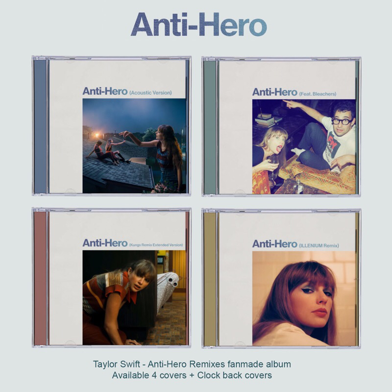 Jual TAYLOR SWIFT - ANTI-HERO REMIX FANMADE CD ALBUM . TAYLOR SWIFT ...