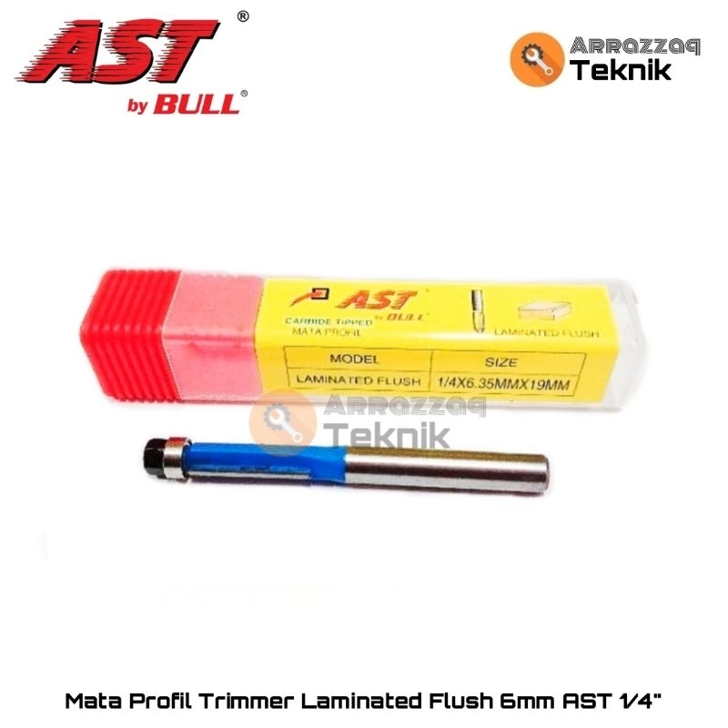 Jual Mata Profil Trimmer Laminated Flush 6mm AST 1/4" - Mata Router ...