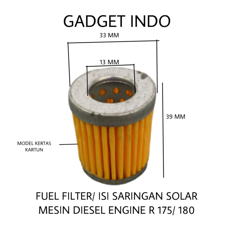 Jual Element Filter/ Isi Saringan Mesin Diesel Engine R 175/ 180 ...