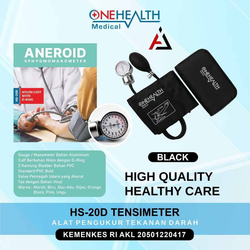 Jual Tensimeter Aneroid Transparant HS-20D Onehealth / Tensi Jarum ...