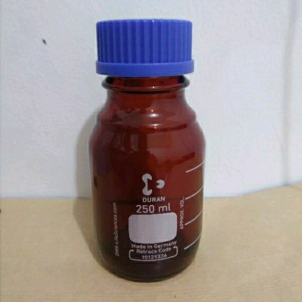 Jual Laboratory Bottle Amber 250ML Duran. Botol Lab Coklat 250ML Duran ...