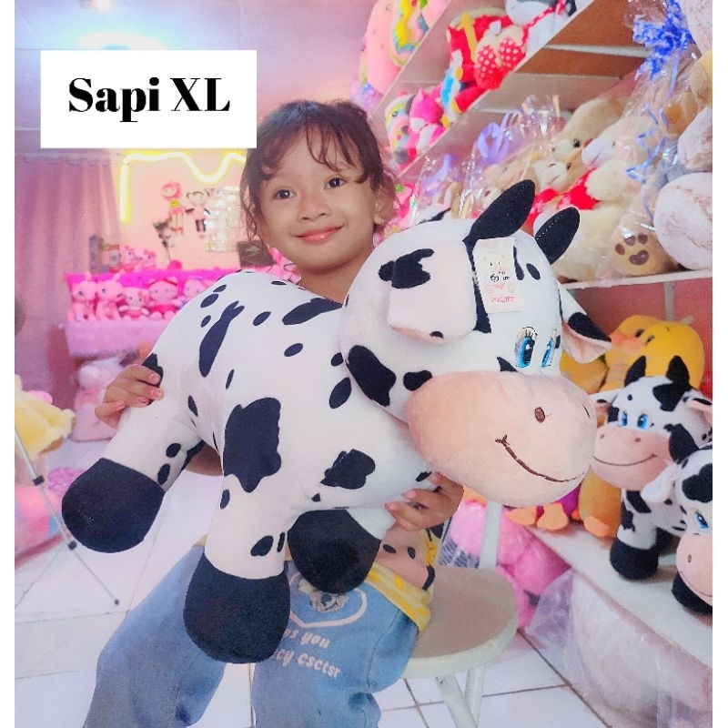 Jual Boneka Sapi Bahan yelvo halus ada kerincing | Shopee Indonesia