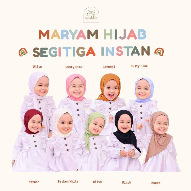 Jual Maryam Hijab Anak Segitiga Instan | Shopee Indonesia