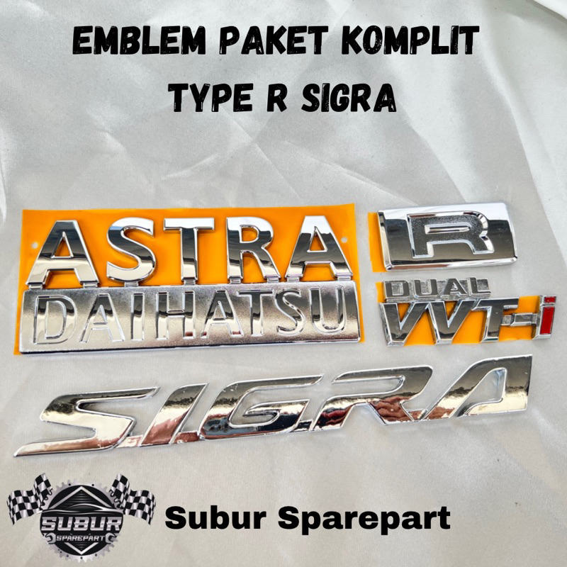 Jual Emblem Paket Komplit Bagasi Sigra Type R | Shopee Indonesia
