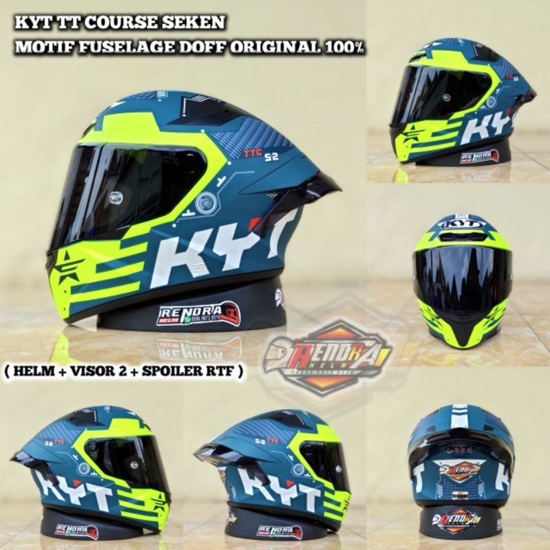 Jual HELM KYT TT COURSE MOTIF & POLOSS ORIGINAL SEKEN | Shopee Indonesia