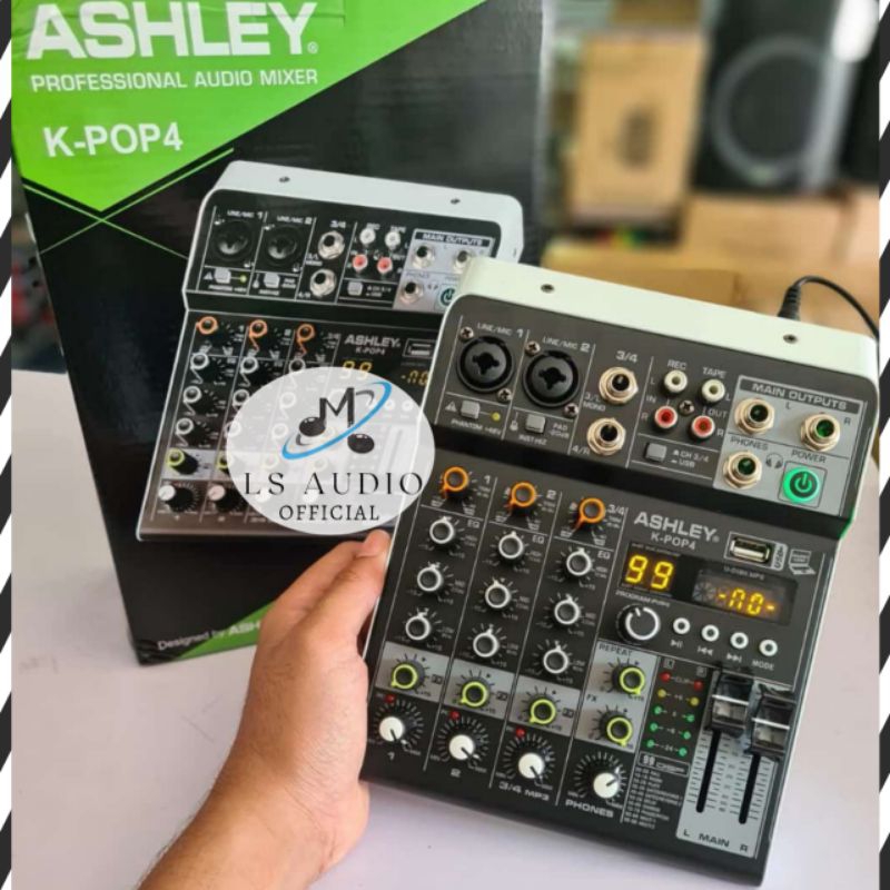 Jual Ashley Mixer KPop 4 Original - 4 Channel Bluetooth USB Ashley KPop4 | Shopee Indonesia