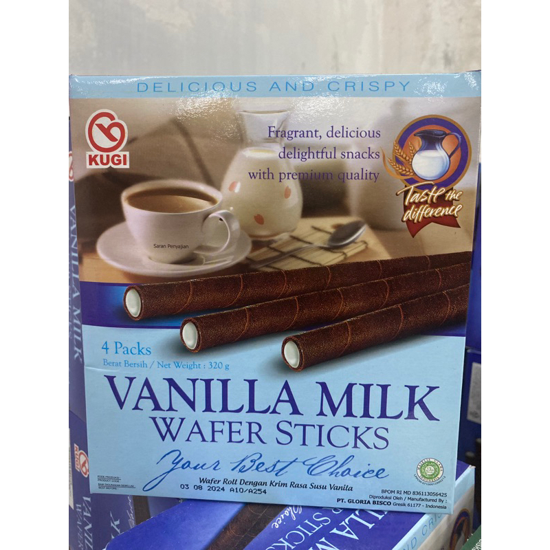 Jual Kugi Vanila Milk/Chocolate Wafer Stick Box 320g | Shopee Indonesia