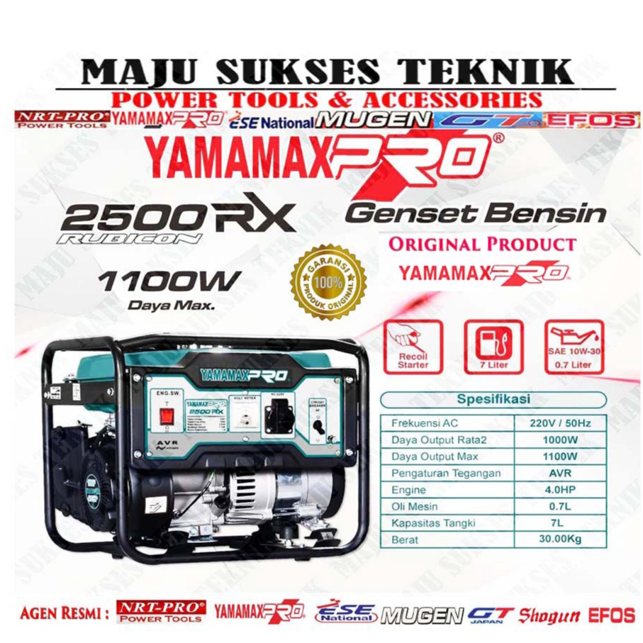 Jual YAMAMAX PRO 2500 RX Mesin Genset Generator Bensin 1100 Watt 4TAK 2500RX | Shopee Indonesia