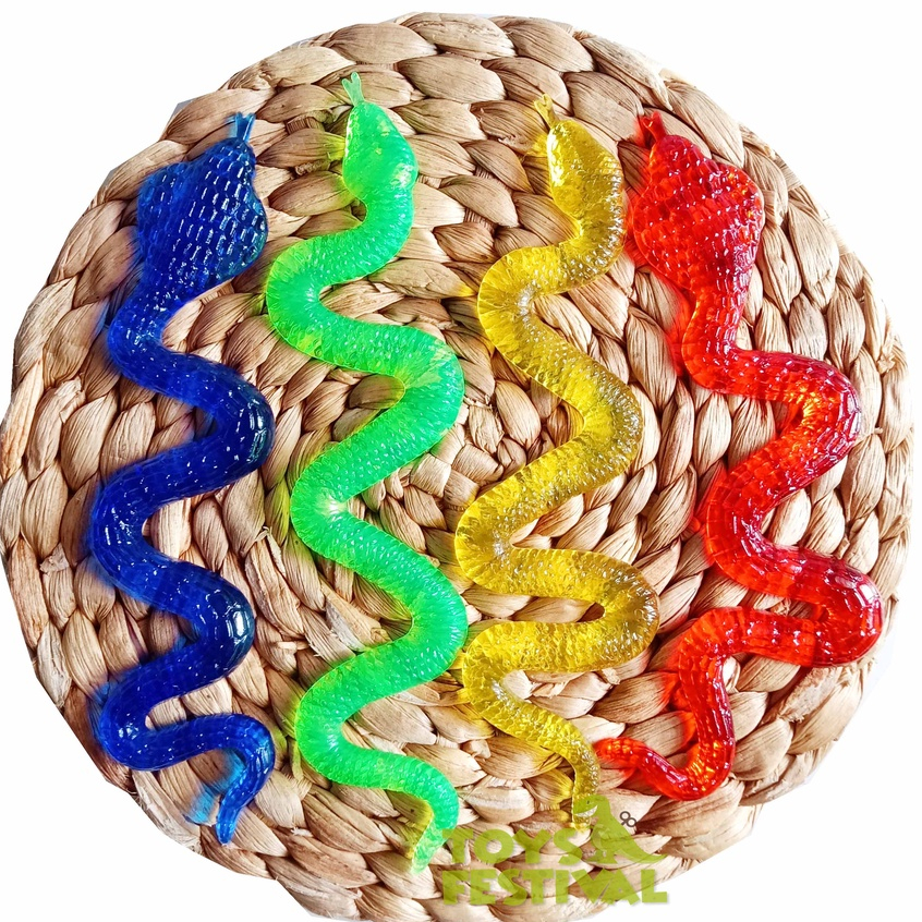 Jual Mainan Prank Decorative Sticky Ular Snake Multiwarna Transparan ...