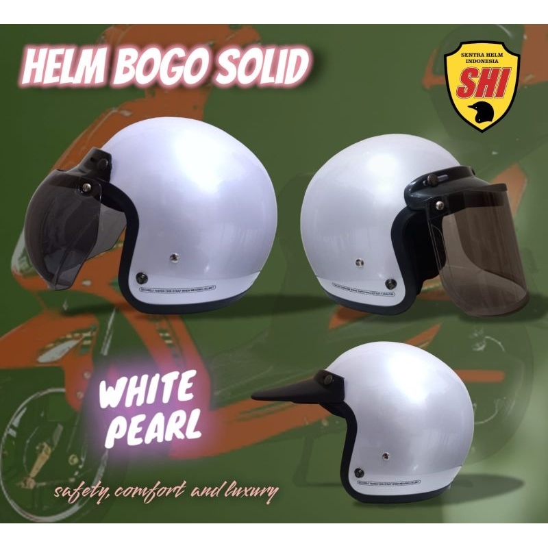 Jual Helm Bogo Polos Solid Dewasa Standar SNI Terbaru | Shopee Indonesia