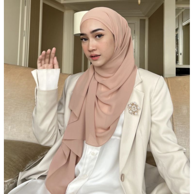 Jual Gonegani phasmina instan Mega Inner Shawl(TAN)READYSTOCK | Shopee ...