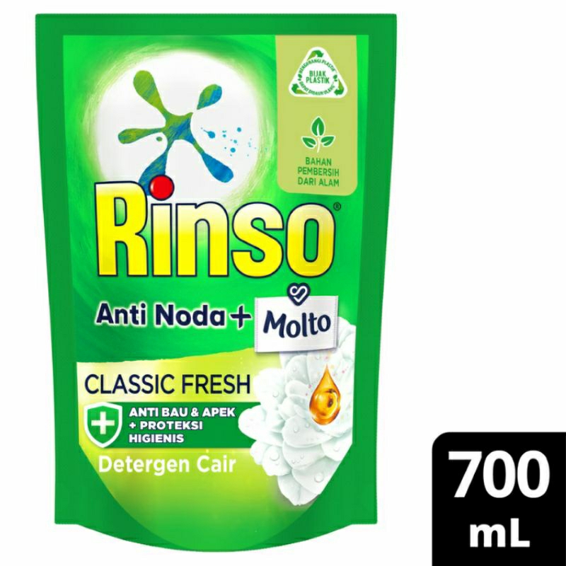 Jual Rinso Molto Detergen Cair Liquid Detergent 700ml | Shopee Indonesia