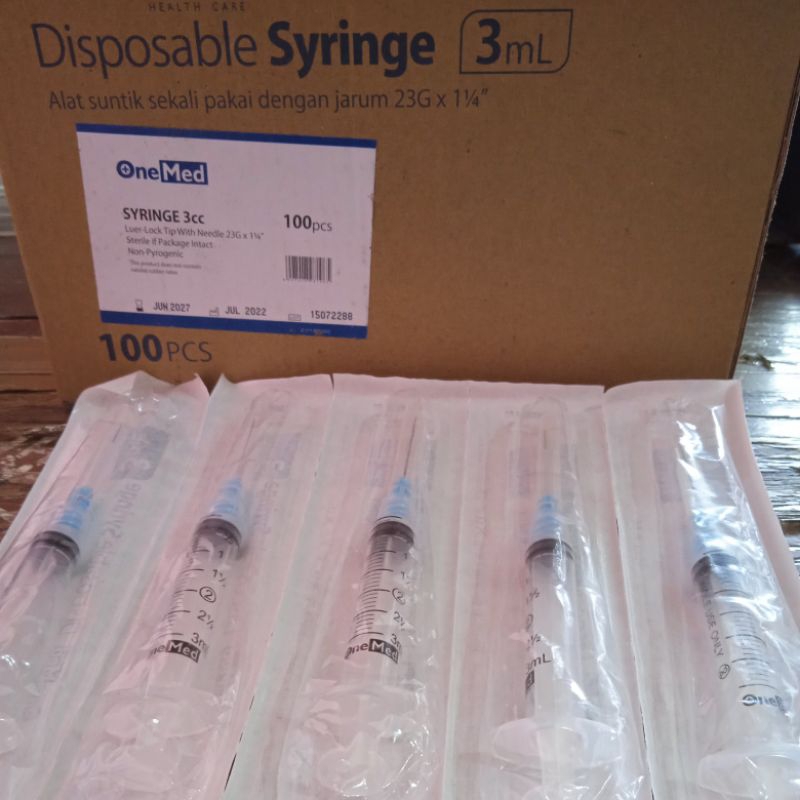 Jual Spuit Syringe Onemed 1ml, 3ml, 5ml, 10ml | Shopee Indonesia