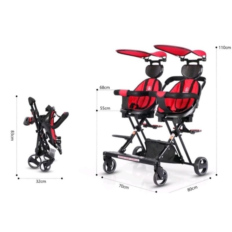 Jual SEPEDA DORONG RODA TIGA ANAK KEMBAR SB1013 ET 8809 / LW366 LW 366 EXOTIC | Shopee Indonesia