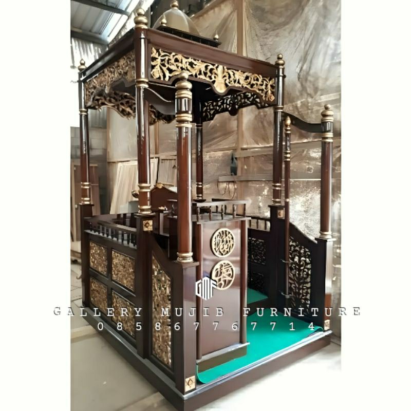 Jual MIMBAR MASJID AGUNG MIMBAR MASJID MEWAH MODERN MIMBAR MASJID KAYU ...