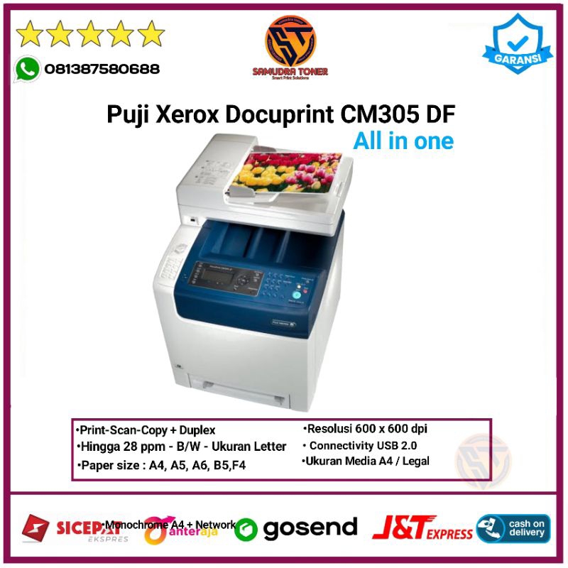 Jual Fuji Xerox DocuPrint CM305DF Multifunchtion Print Copy Fax Auto ...