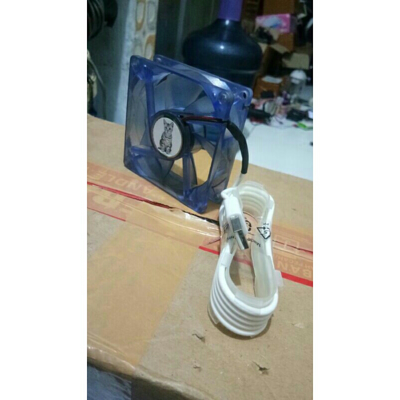 Jual fan casing transparan / usb fan dc 12v 8x8x2.5. | Shopee Indonesia