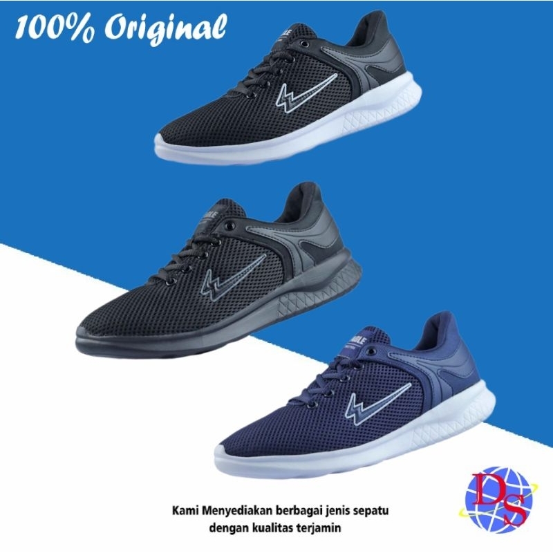 Jual EAGLE - BELLAGIO/HITAM/HITAM PUTIH/SNEAKERS/SEPATU SNEAKERS HITAM ...
