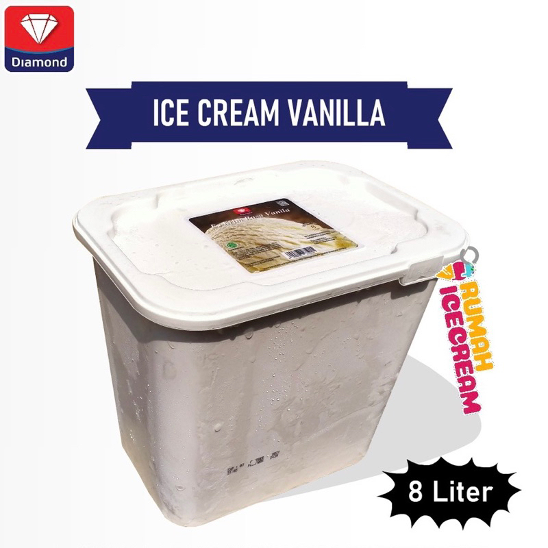 Jual Es Krim / Ice Cream Diamond Vanilla 8 Liter | Shopee Indonesia
